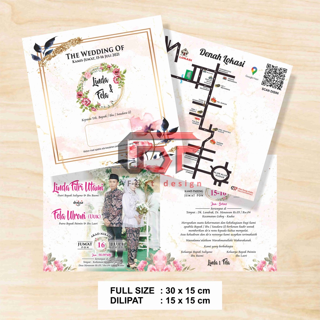 Jual Custom Undangan Full Color| Wedding Invitation | Undangan ...