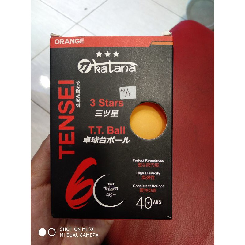 Jual bola tenis meja/ bola tensei katana/ isi 6 pcs | Shopee Indonesia