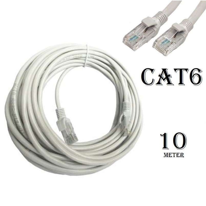 Jual Kabel lan nyk 10m cat 6 utp fast speed - Cable internet rj45 cat6 10 Meter indoor | Shopee ...