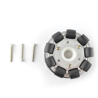 Jual Roda Omni Wheel Omniwheel 100mm Rubber Roller Double Aluminium ...