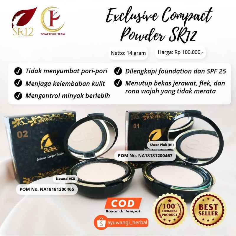 Jual Compact Powder SR12 Skincare / Bedak Padat | Shopee Indonesia