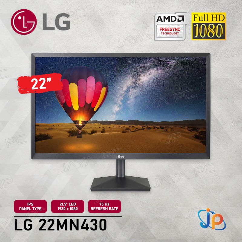 Jual Monitor LG LED IPS 22MN430/ 22MN430M-B - Full HD 22" Inch | Shopee ...