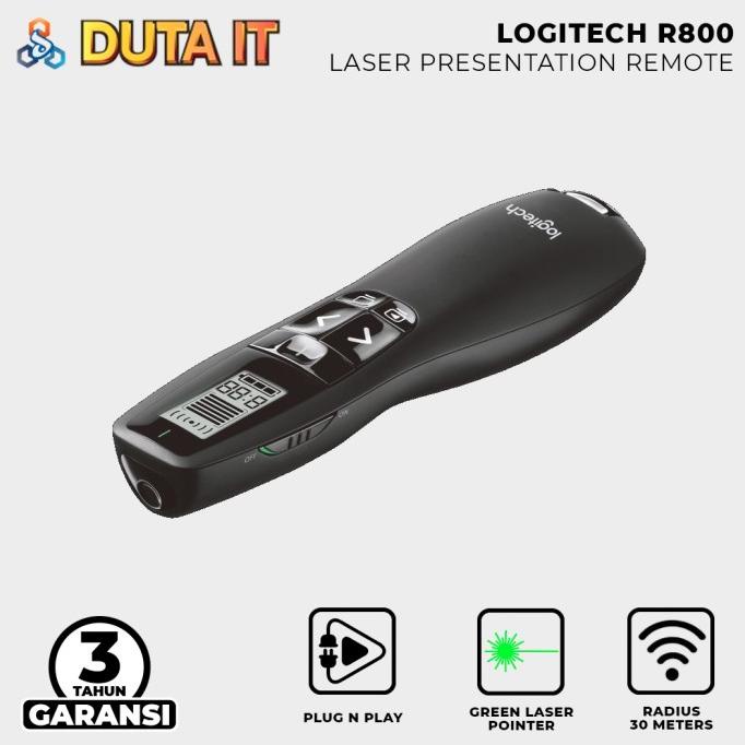 Jual Logitech R800 / R 800 Wireless Pointer Persentasi - Green Laser ...