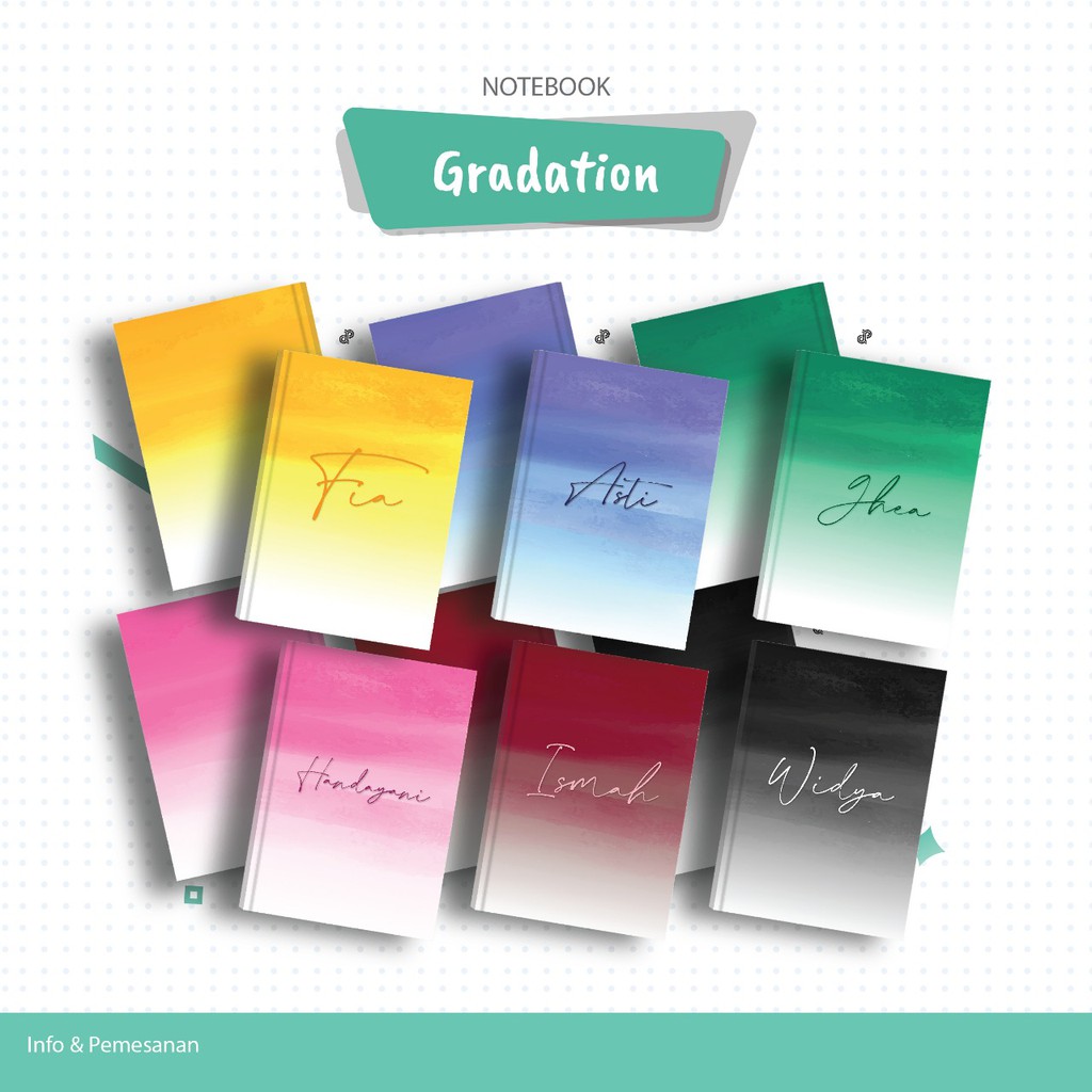 Jual Notebook / Tumblr Custom, Gradation Warna (A4,A5,A6,Tumblr ...
