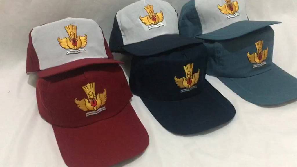 Jual Topi SD SMP SMA SMK Topi Sekolah Seragam Sekolah Logo Bordir ...