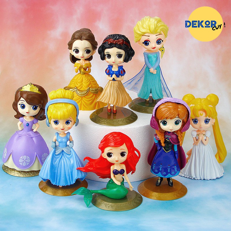 Jual TOPPER PRINCESS DISNEY ELSA BELLE ARIEL SNOWWHITE FROZEN / Cake ...
