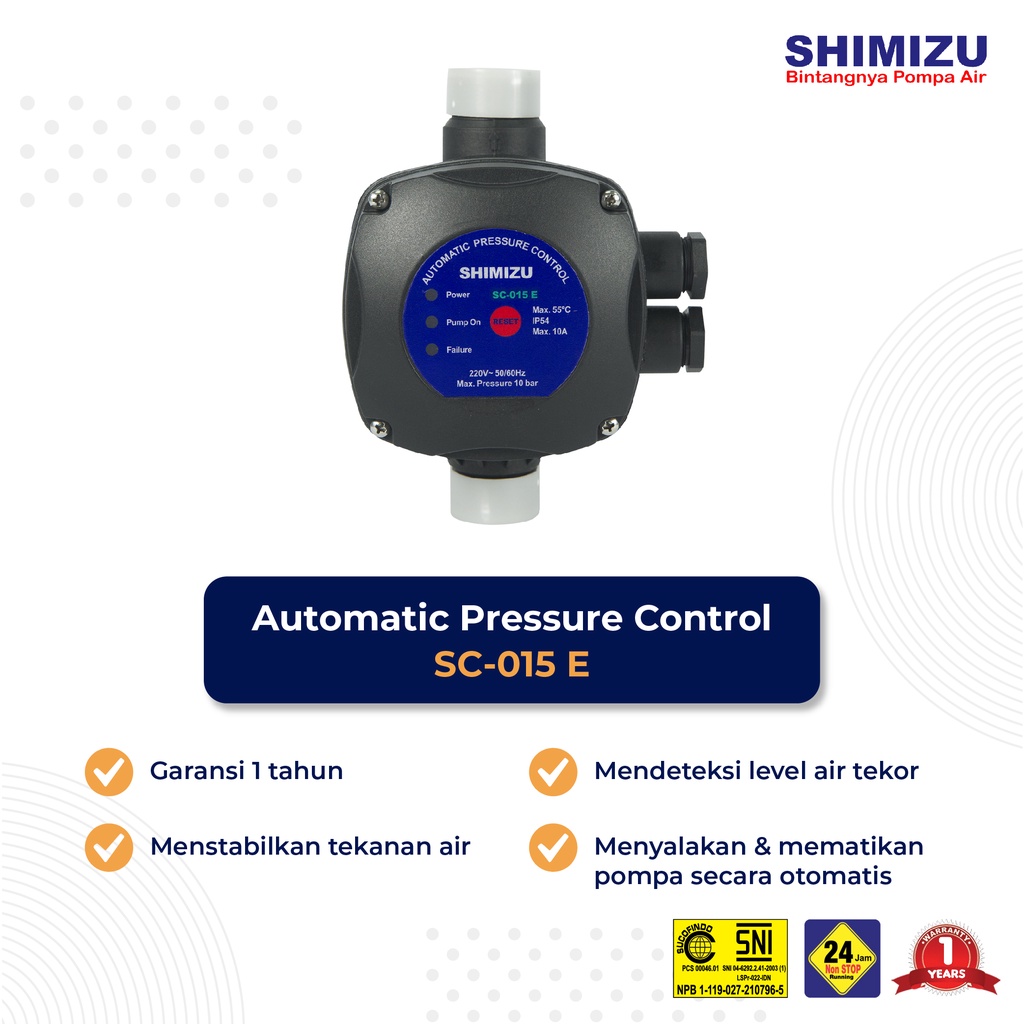 Jual Otomatis booster Shimizu SC-015 E Automatic Pressure Control | Shopee Indonesia