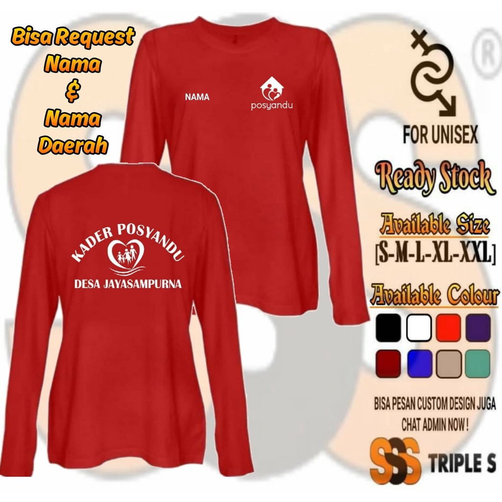 Jual KAOS KADER POSYANDU LOGO TERBARU BISA REQUEST NAMA DAN NAMA DAERAH KAOS PROFESI KESEHATAN ...