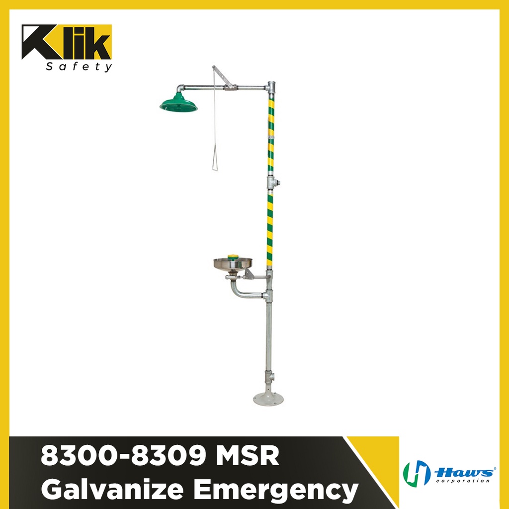 Jual HAWS 8300-8309 AXION® MSR Galvanize Emergency Shower and Eye Wash ...