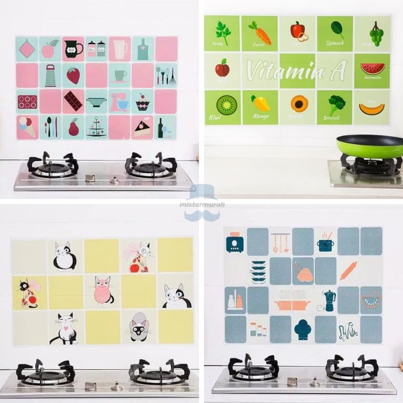 Jual Sticker Dapur 45 x 70 CM Wallpaper Dapur Kitchen Wall Sticker WC ...