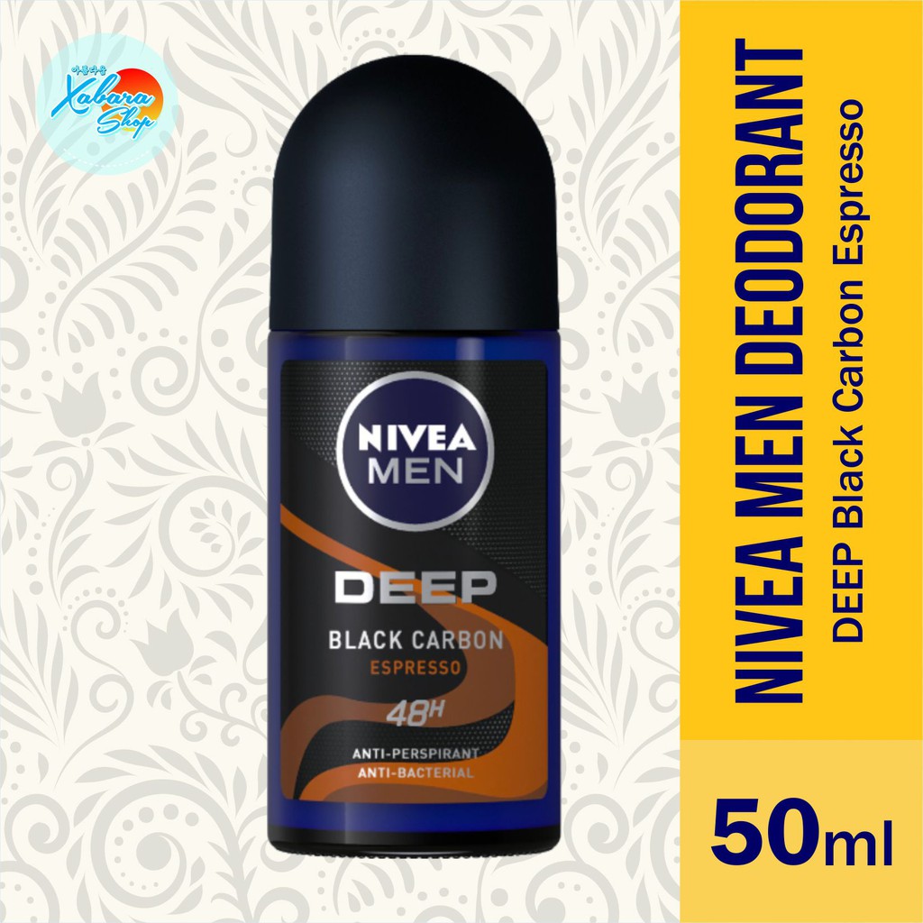 Jual NIVEA MEN Deodorant Deep Espresso Roll On - 50 ml | Shopee Indonesia