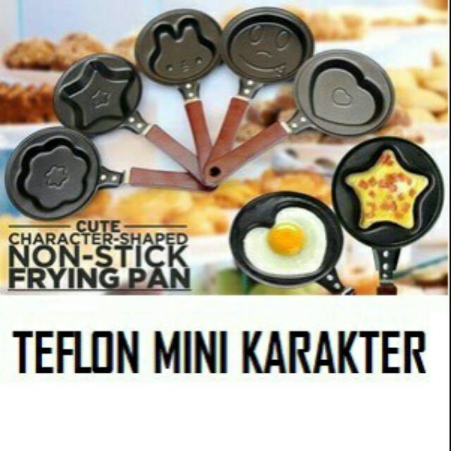 Jual Teflon mini karakter/ frying pan non stick / teplon bunga star ...