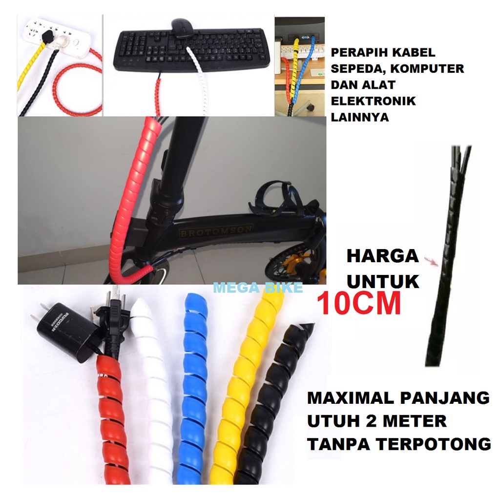 Jual PERAPIH KABEL spiral pengikat rem shifter sepeda komputer ...