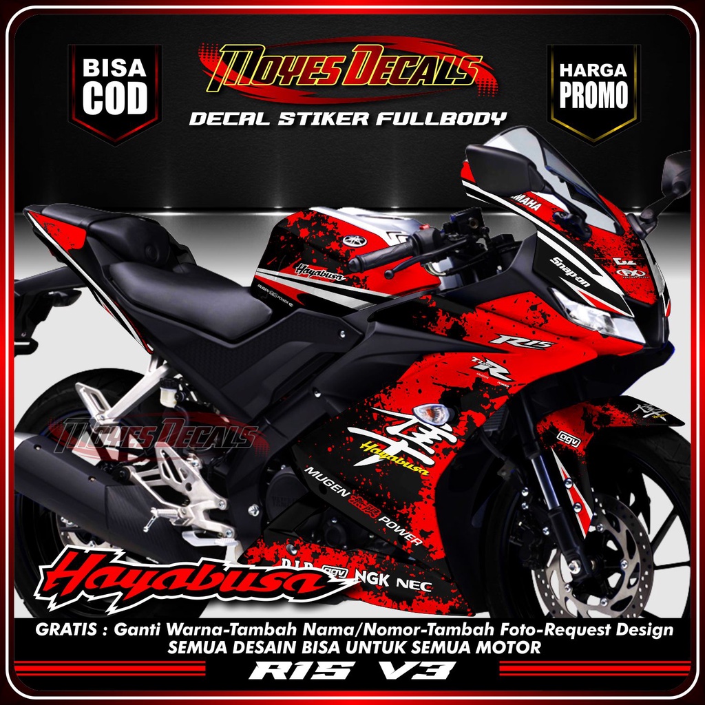 Jual Terbaru stiker decal R15 V3 fullbody decal motor R15 V3 stiker ...