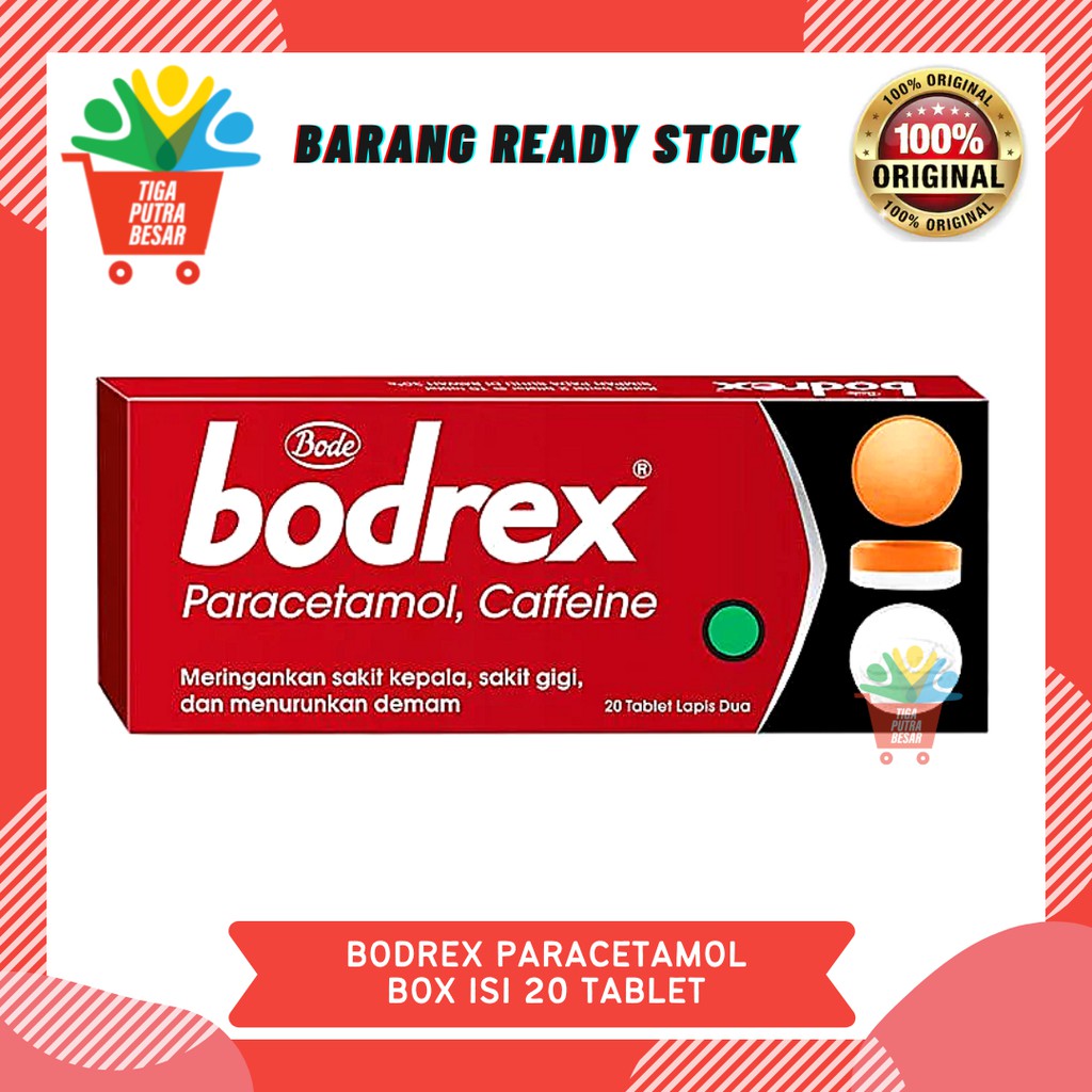 Jual BODREX PARACETAMOL OBAT SAKIT KEPALA BOX 2 STRIP ISI 20 TABLET ...