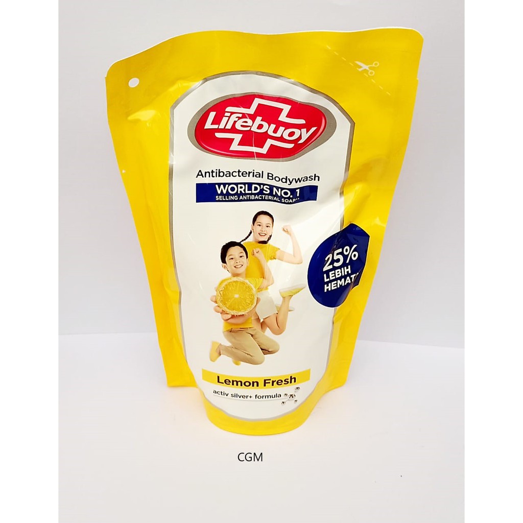 Jual Lifebuoy Lemon Fres Kuning Sabun Mandi Refill Cair 450 ml 250 ml ...