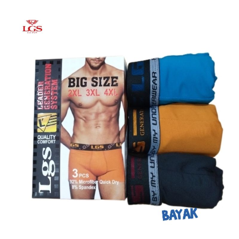 Jual Boxer Pria LGS 678 Big Size Premium Quality | Shopee Indonesia