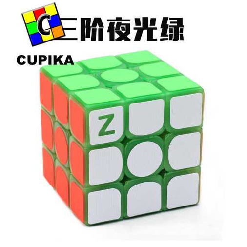 Jual Cube Puzzle 3x3 3x3x3 Zcube Glow In The Dark Biru Hijau Viral