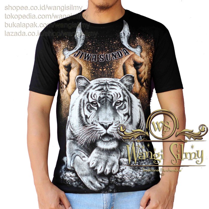 Jual Kaos 3D Macan Putih, Kaos Macan Putih, Kaos Maung Bodas, Siliwangi ...