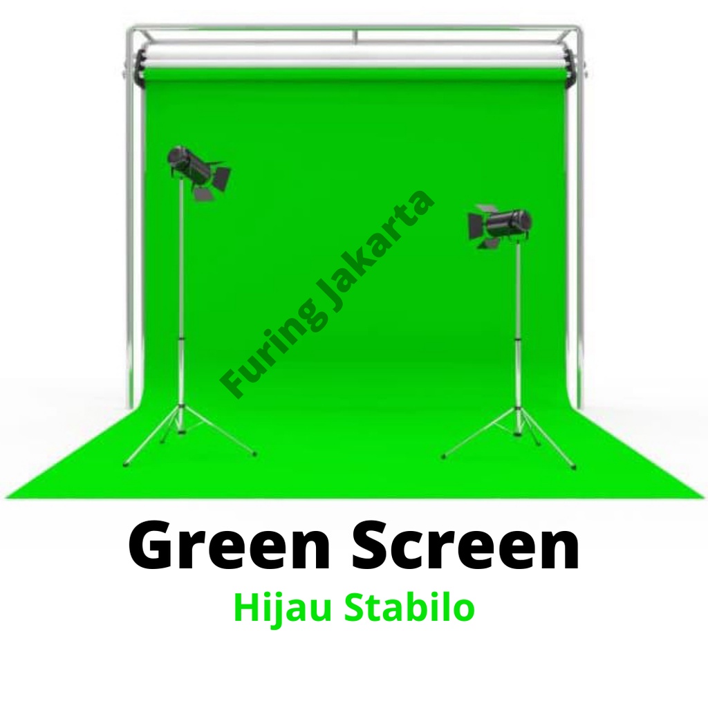 Jual 2m Green Screen 80 gsm Youtuber Background Backdrop zoom | Shopee ...
