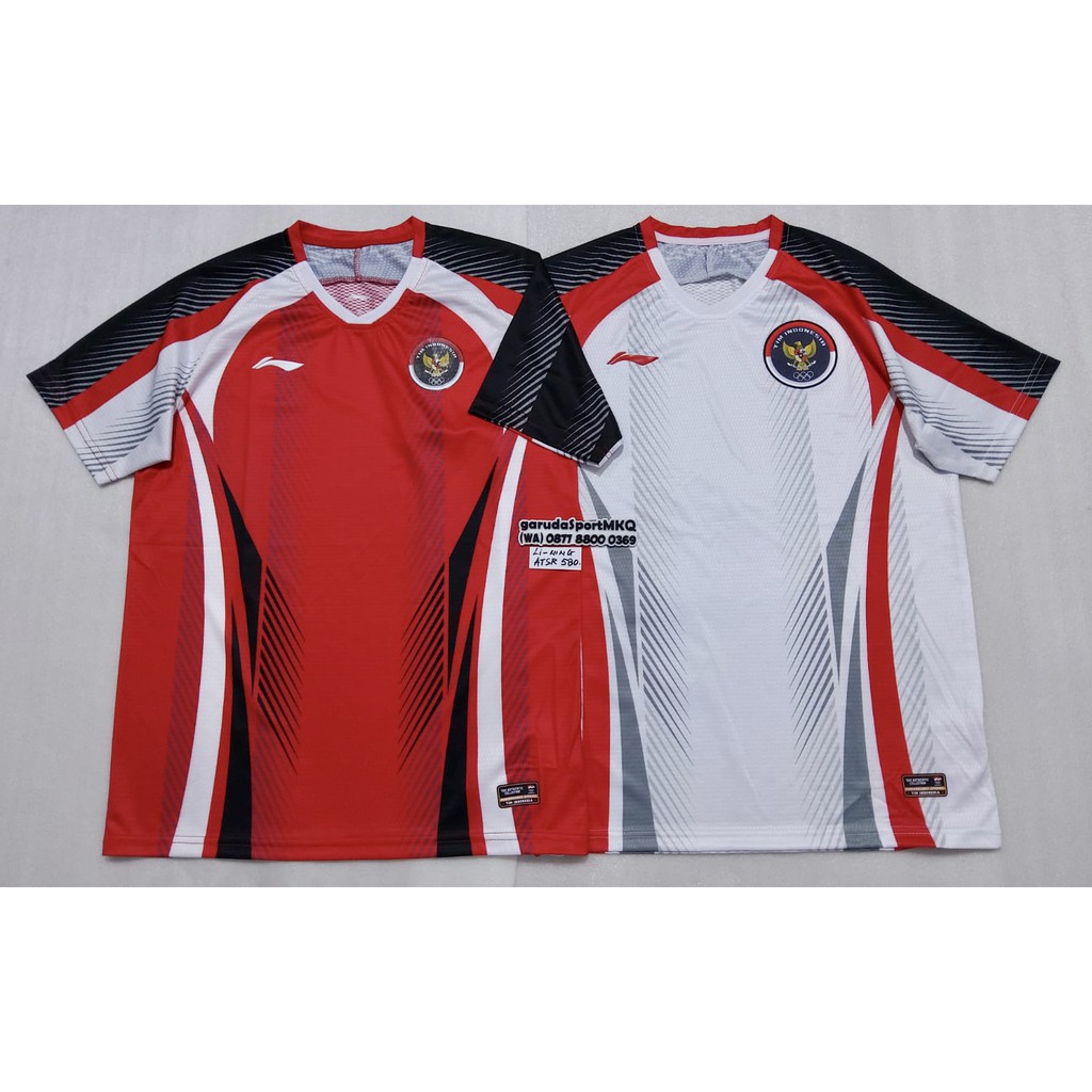 Jual Baju badminton Lining Timnas Indonesia Olimpiade Baju Lining ATSR ...