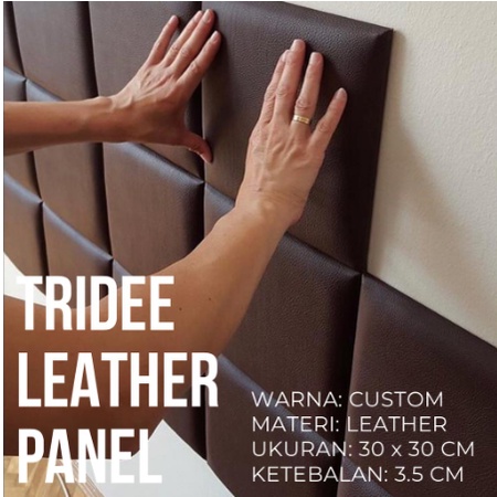 Jual Dekorasi dinding 3D kulit leather panel headboard sandaran wall ...