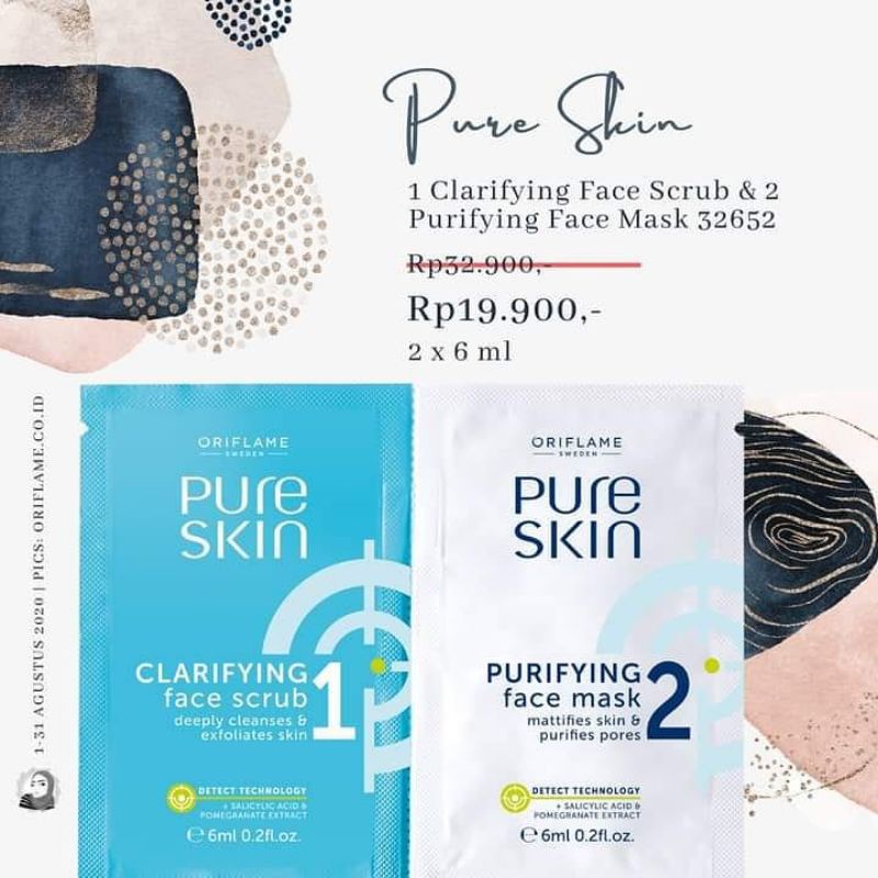 Jual 1 Clarifying Face Scrub & 2 Face Mask | Shopee Indonesia
