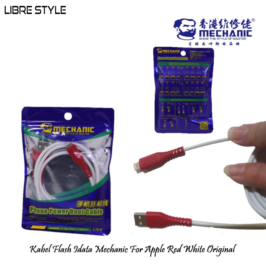 Jual Kabel Flash Idata Mechanic For Apple Red- White Original | Shopee ...
