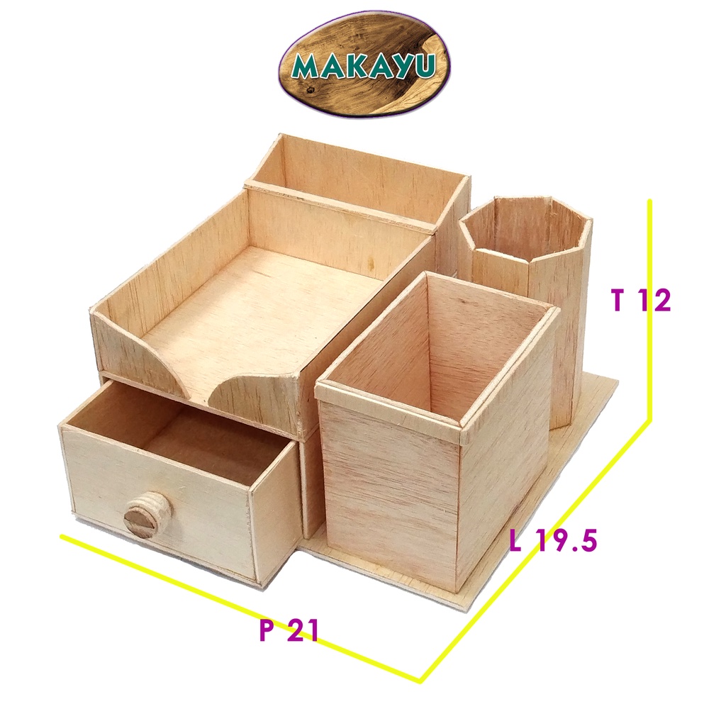 Jual Rak Kosmetik/ kotak kayu/Storage Box/Tempat Pulpen H 101121 ...