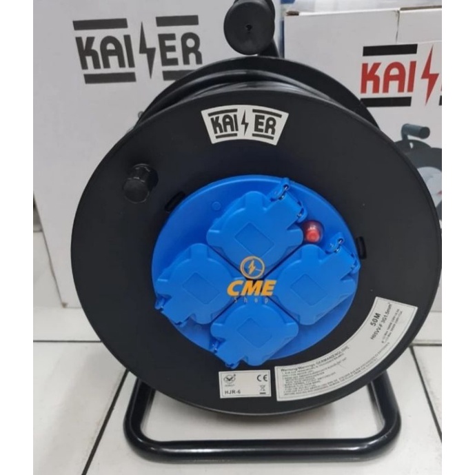 Jual Kabel Roll KAISER 50 Meter 4 Stop Kontak / Cable Roll KAISER 50M ...
