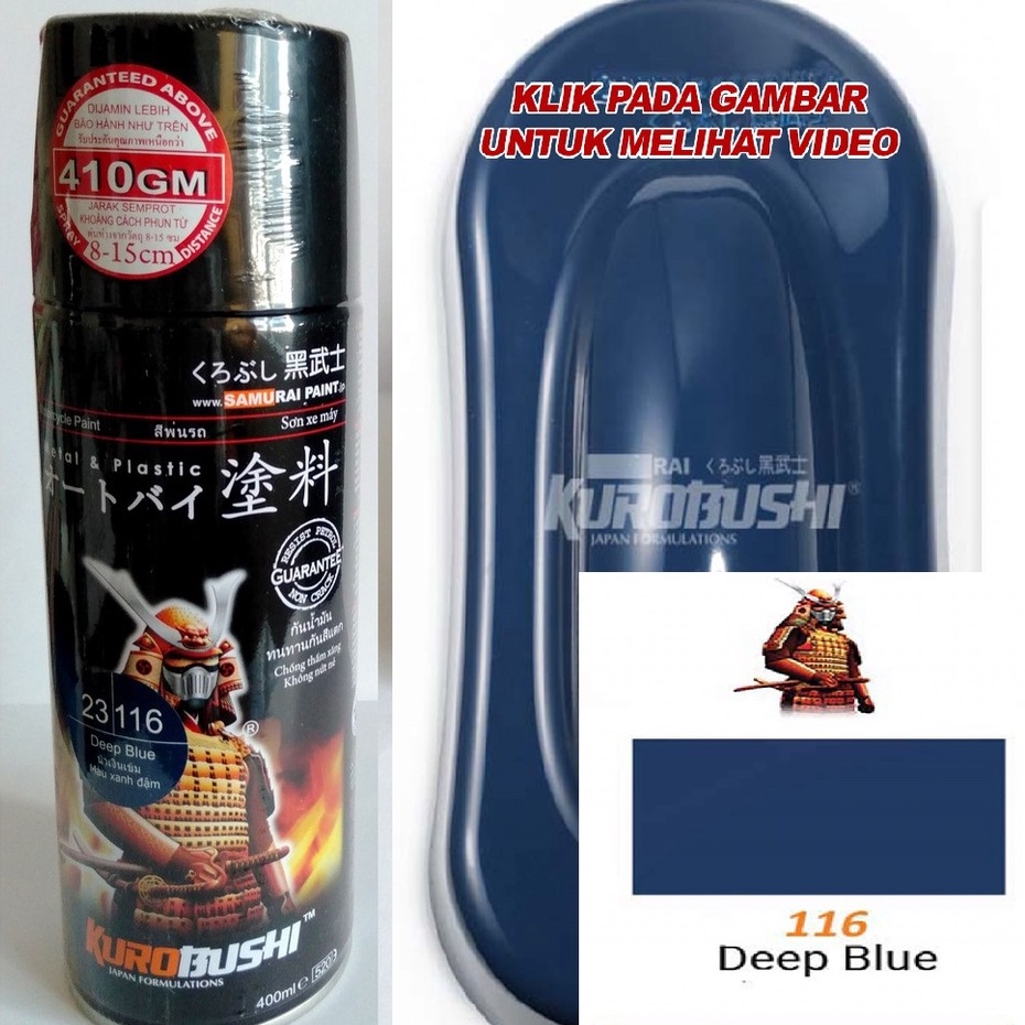 Jual Cat Semprot Pilox Pilok Honda Colours Samurai Paint Kurobushi 116 DEEP BLUE / BIRU TUA ...