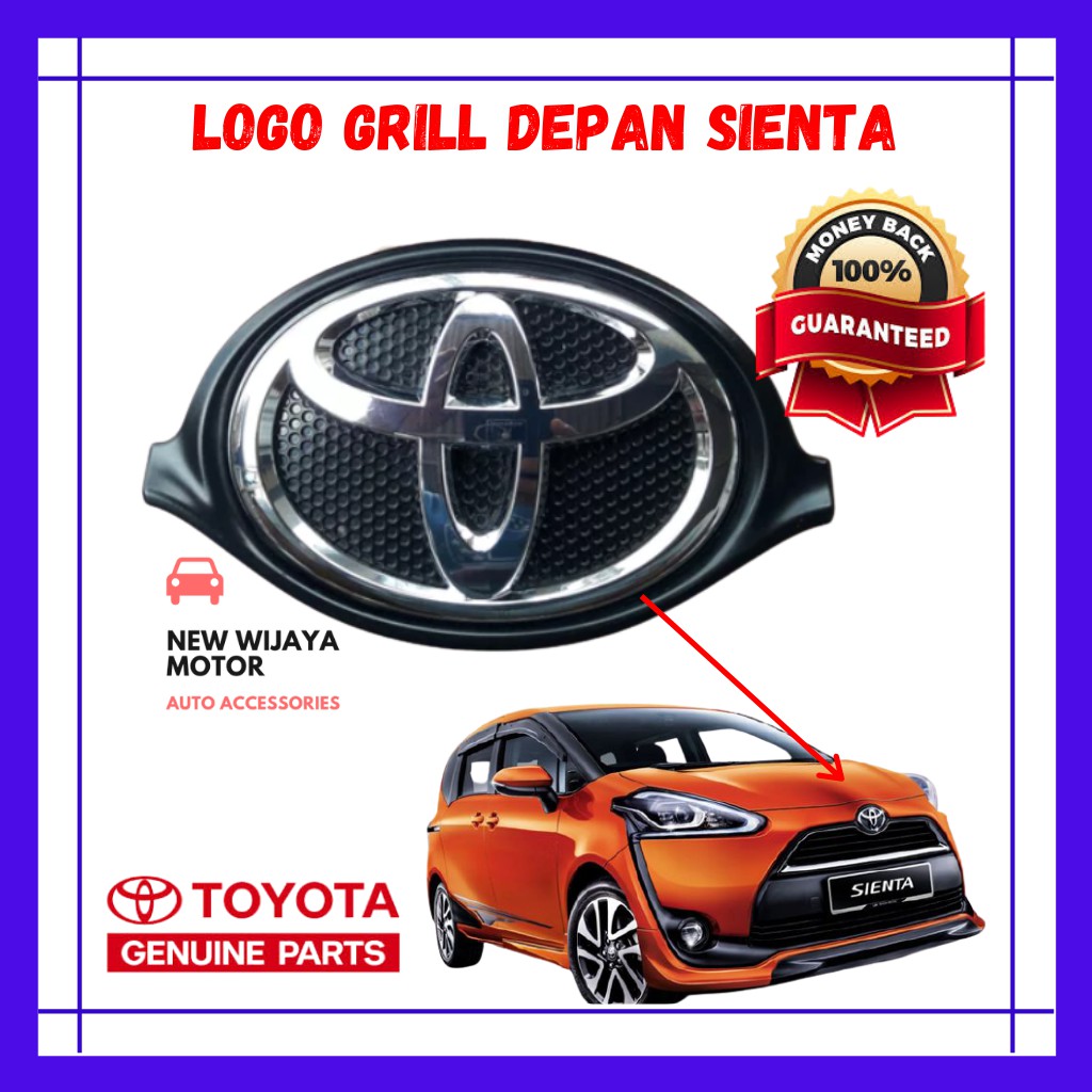 Jual EMBLEM LOGO TOYOTA GRILL SIENTA ORIGINAL | Shopee Indonesia