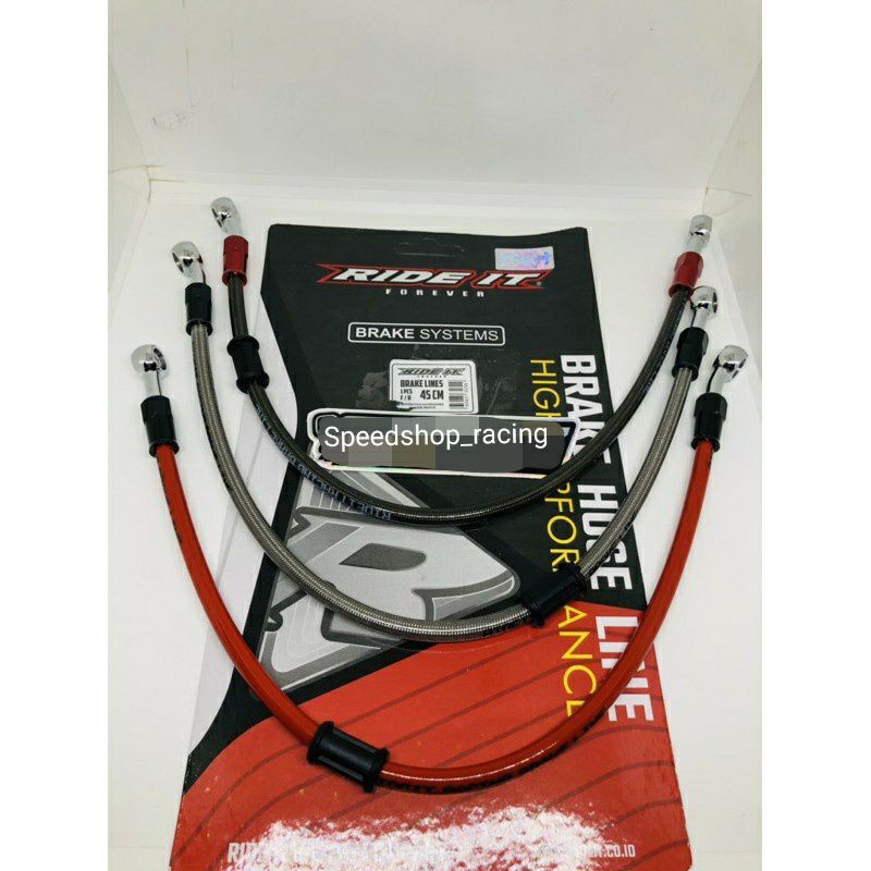 Jual Selang Rem RIDE IT Model serat 2 lapis Ukuran 45 CM | Shopee Indonesia