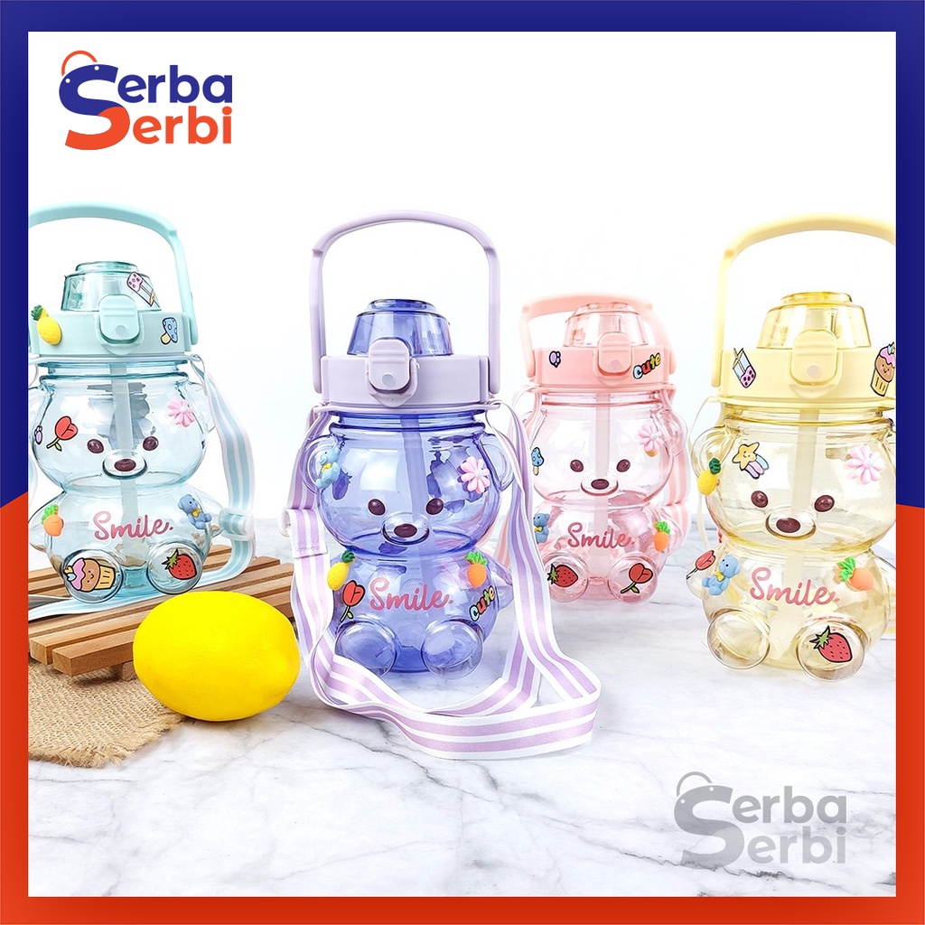 Jual SerbaSerbi - Botol Minum Anak Beruang Gemoy Lucu Transparan ...