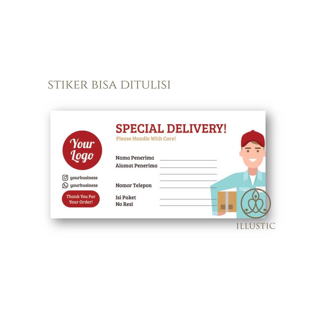 Jual Sticker Packing Online Shop Label pengiriman custom made (120 PCS ...