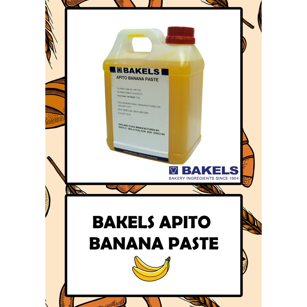 Jual ( 1 Jerigen / 2 Kg ) Bakels Apito Banana Paste, Perisa pasta ...