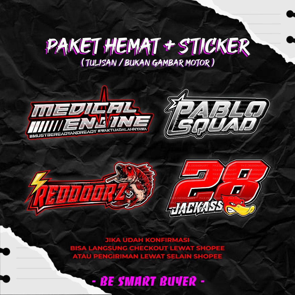 Jual DESIGN + CETAK STICKER, mohon baca deskripsi terlebih dahulu ...
