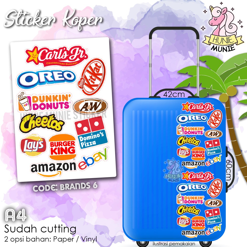 Jual Sticker Koper - Brands #6 - Brand Merk Logo Stiker | Shopee Indonesia