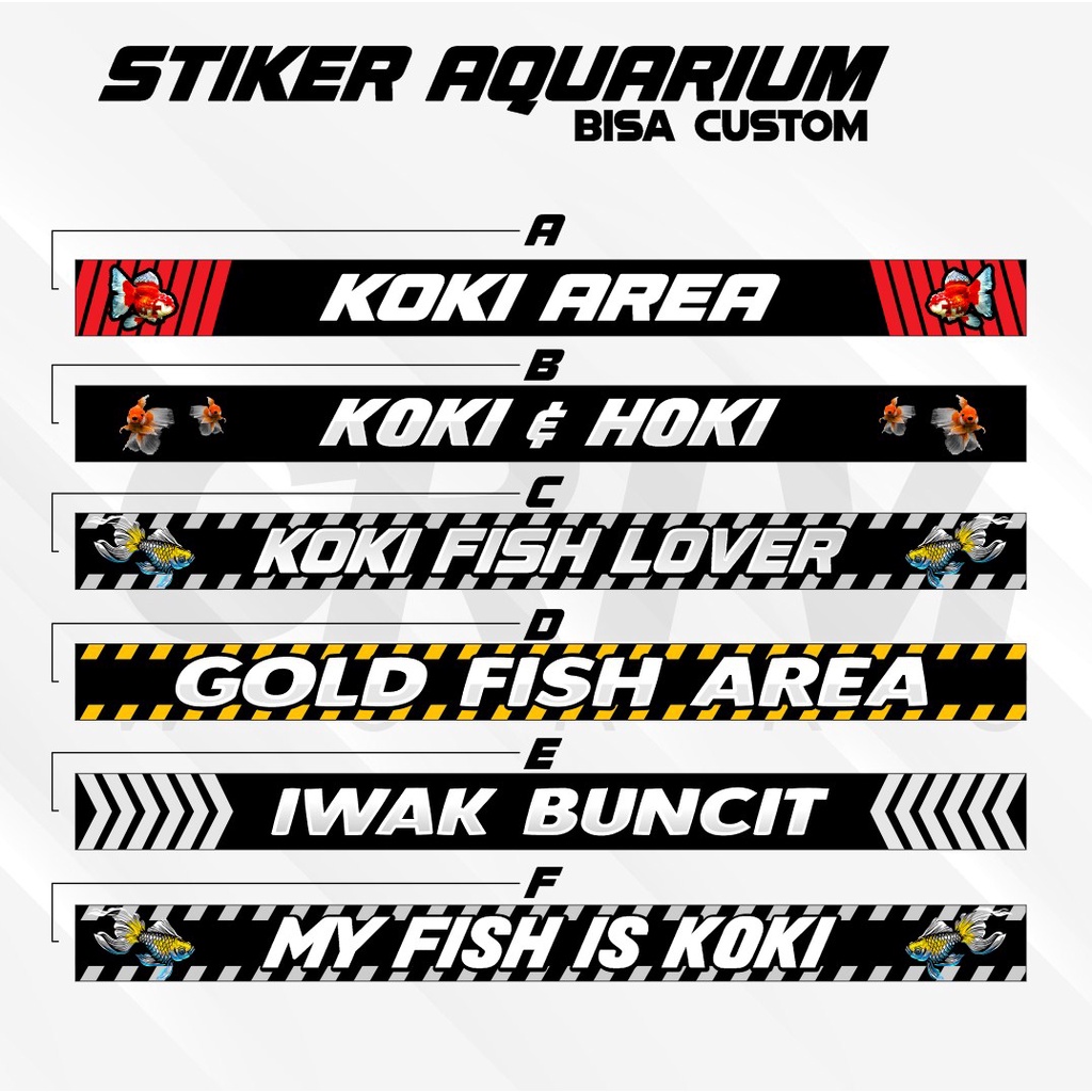 Jual Stiker Aquarium Stiker Koki Gold Fish Waterproof - Creative Works ...