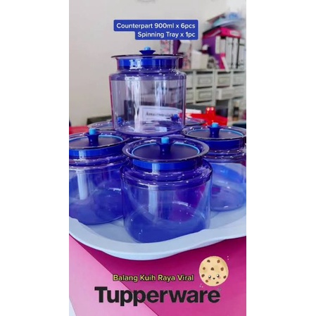 Jual Tupperware counterpart 900 ml toples bening kristal toples lebaran | Shopee Indonesia