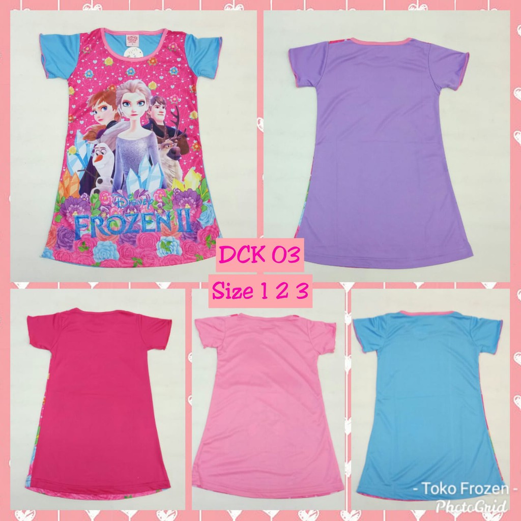 Jual Daster / Dress / Terusan Anak Karakter Frozen, Hello Kitty, Barbie ...