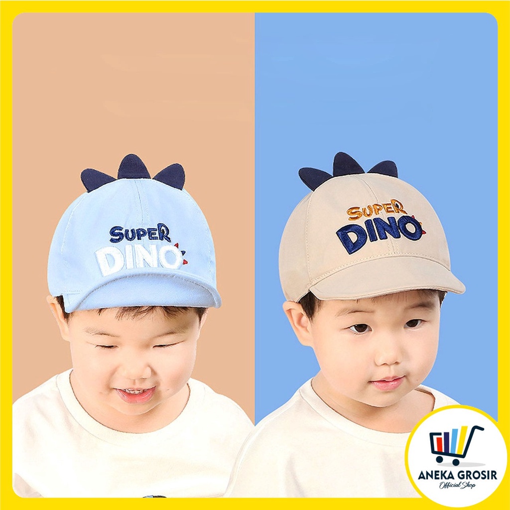 Jual ANEKAGROSIR | TOPI ANAK BABY TOPI MOTIF SUPER DINO TIGA TANDUK PET ...