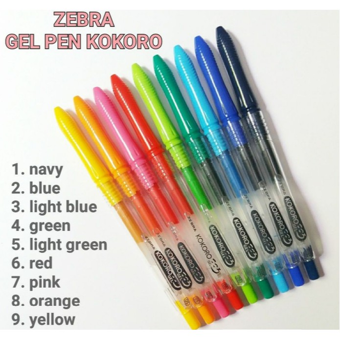 Jual Pulpen Gel Kokoro / Zebra Kokoro Color 0,5mm | Shopee Indonesia