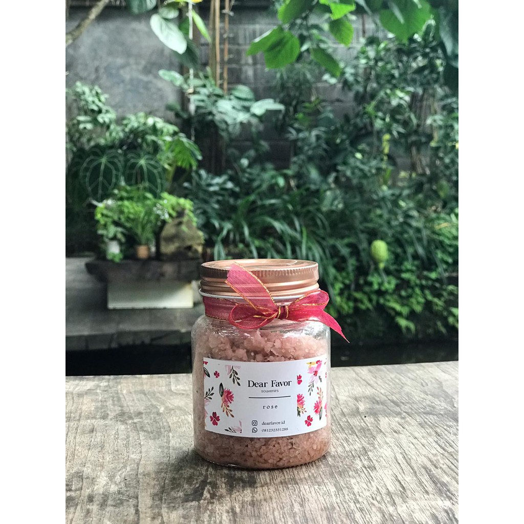 Jual Bathsalt Rose Garam Mandi Spa Jar isi 250 gram untuk souvenir ...