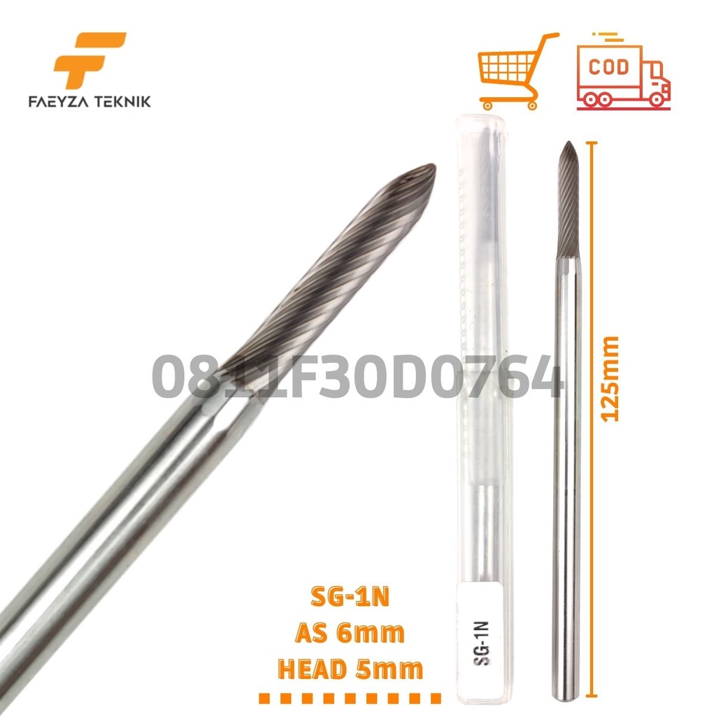 Jual SG-1N mata tuner cuner porting batang 6mm long kepala 5mm runcing ...
