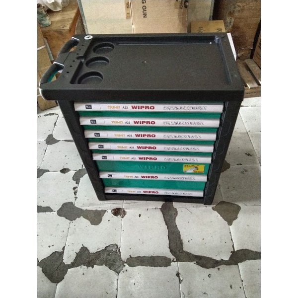 Jual tool cabinet trolley/Tool kit set 7 susun wipro 143pcs | Shopee Indonesia