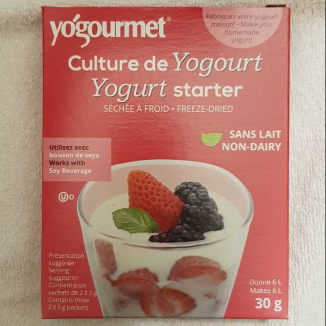 Jual Bibit Yogurt Kering Non-dairy Yogourmet (soy milk/almond) | Shopee ...