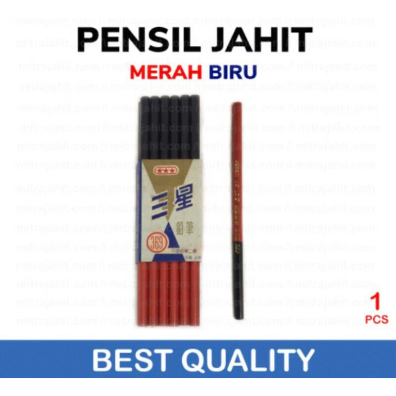 Jual Pensil untuk Menjiplak Pola Merah Biru / Pensil Pola jahit ...