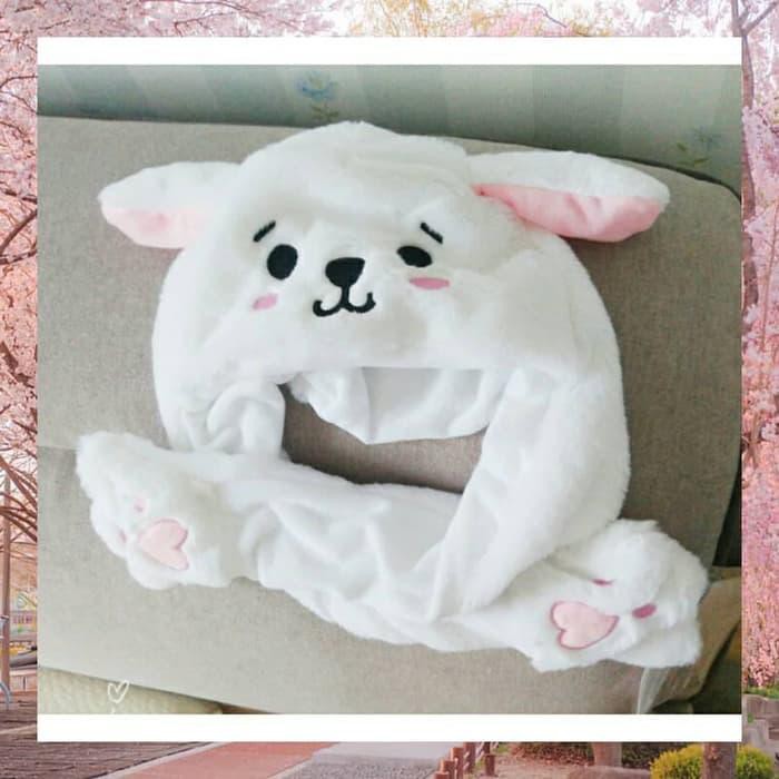 Jual EKSKLUSIF LED- TOPI BUNNY HAT LAMPU BERGERAK KARAKTER BTS BT21 ...