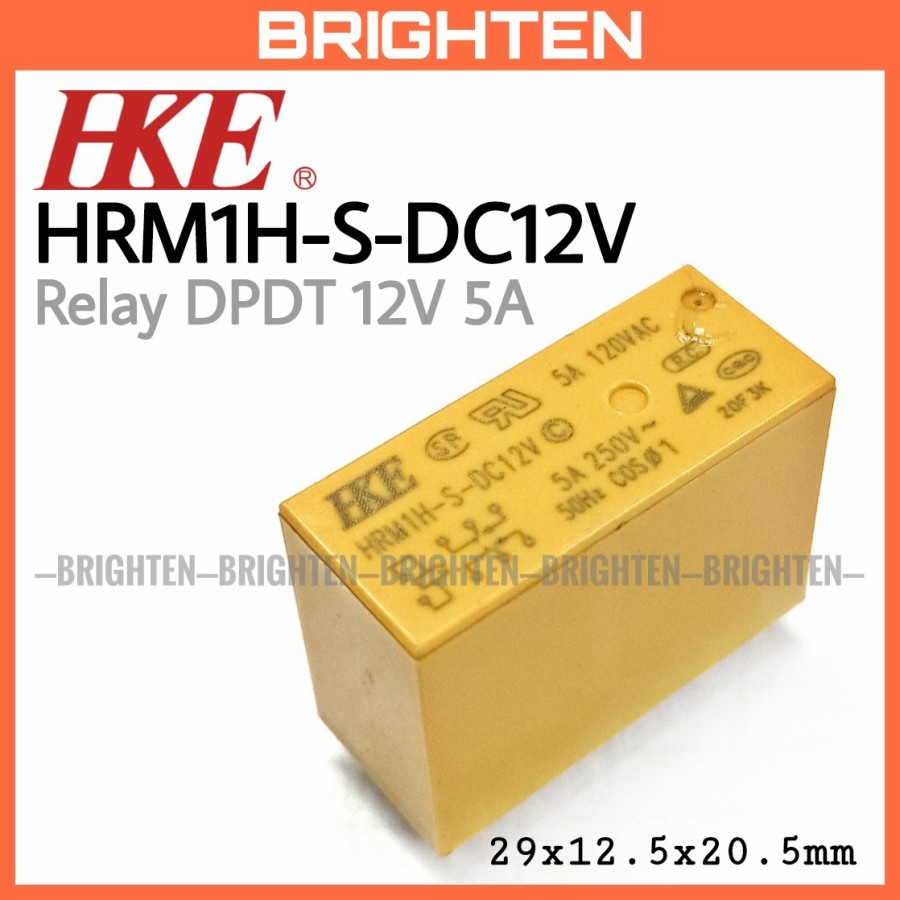 Jual Relay HKE HRM1H-S-DC12V DPDT 12V 5A | Shopee Indonesia